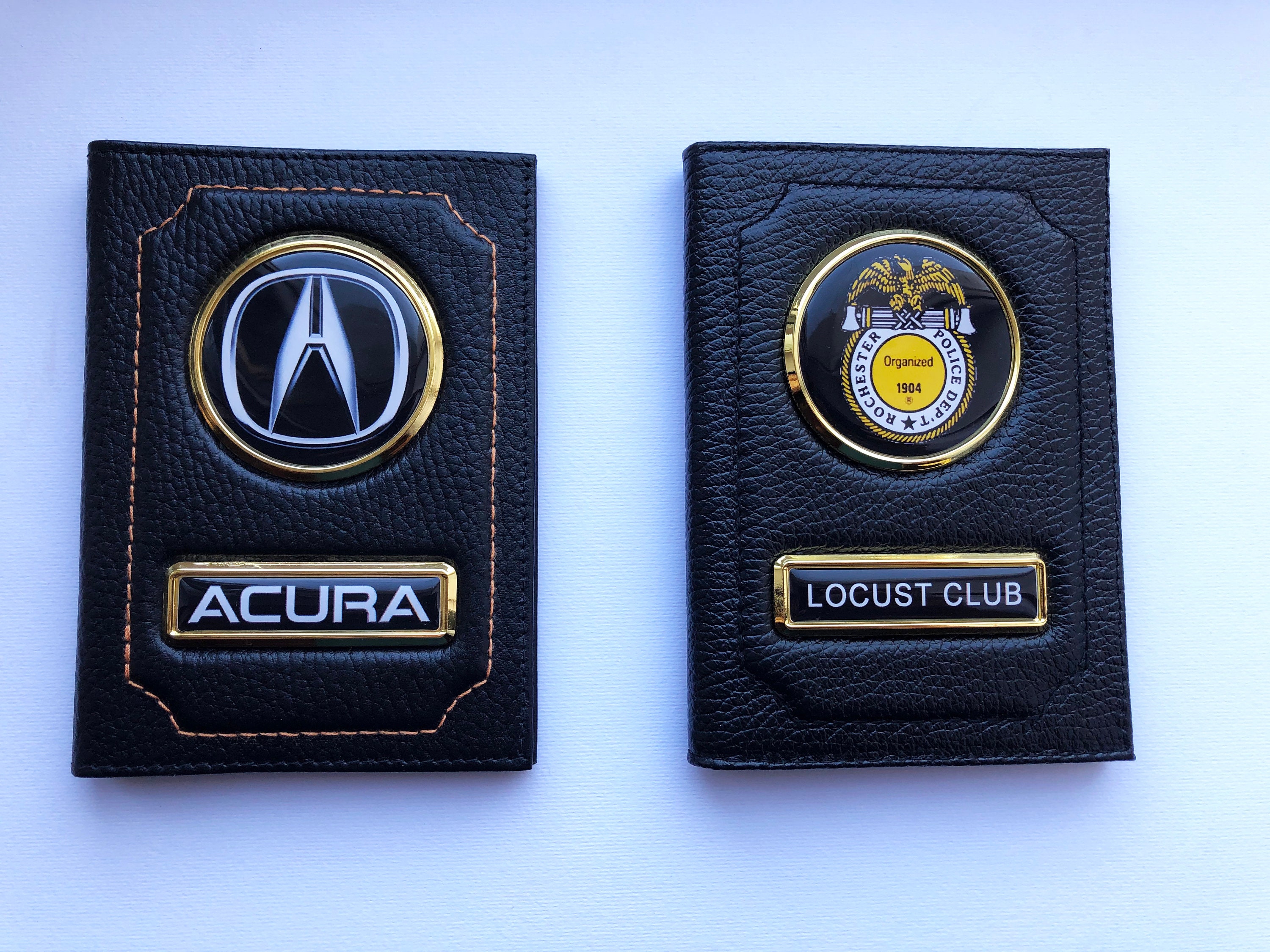 Customized Leather Car Card Holder with you logo | Etsy