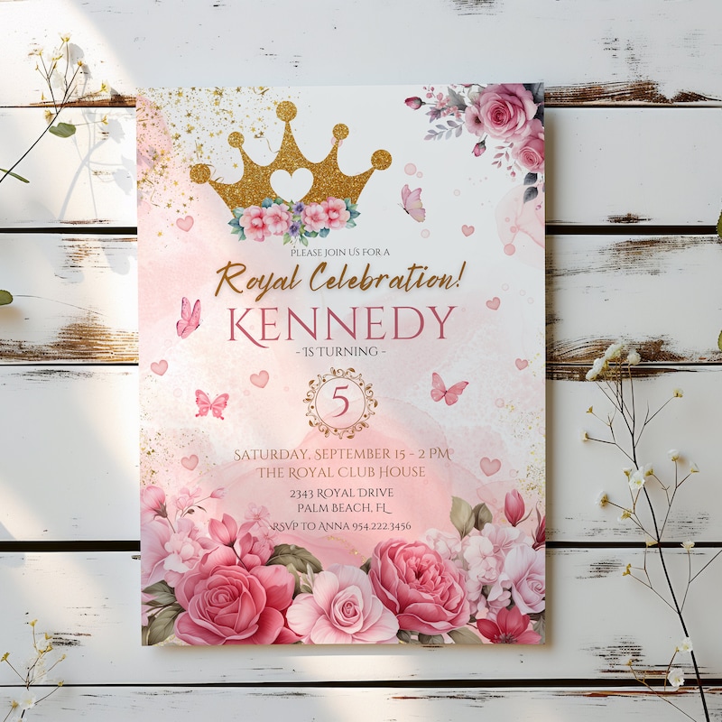 Crown Theme Invitations - Etsy