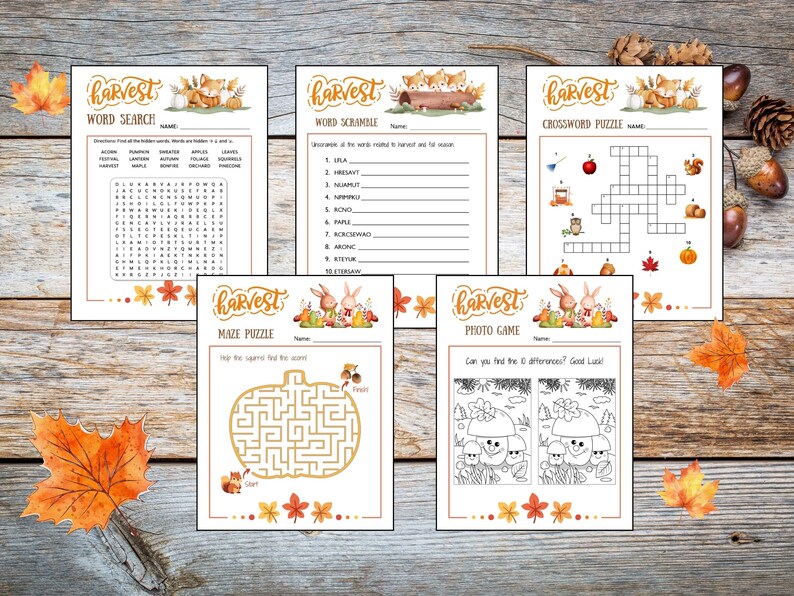 Harvest, Fall, Autumn, Thanksgiving, Friendsgiving 10-game Bundle and ...
