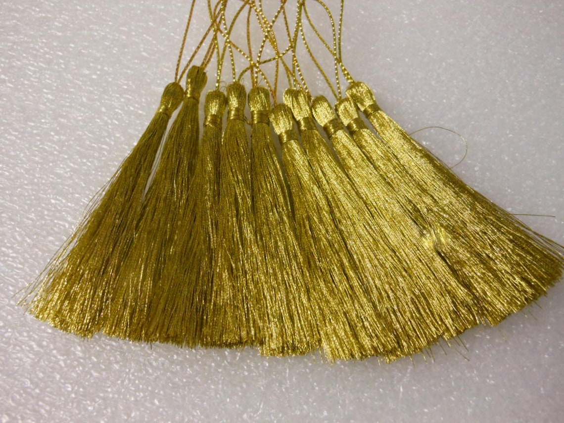 10 x Metallic Gold oder Silber Quasten Troddel / Quasten | Etsy