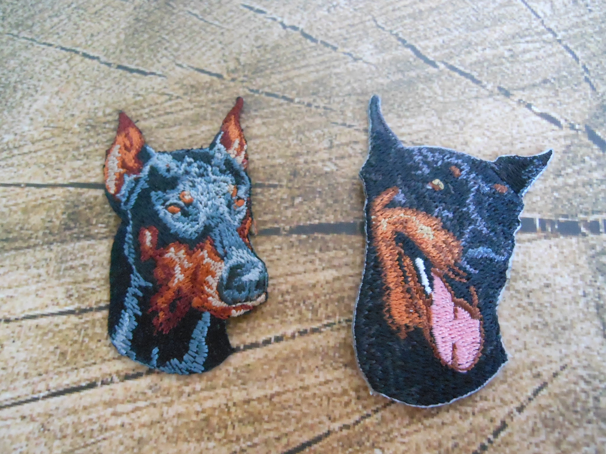 Dobermann patch patch fabric embroidered for ironing dog | Etsy