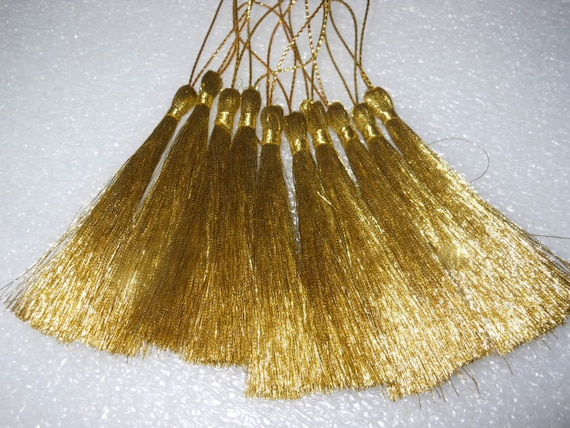 10 x Metallic Gold oder Silber Quasten Troddel / Quasten | Etsy