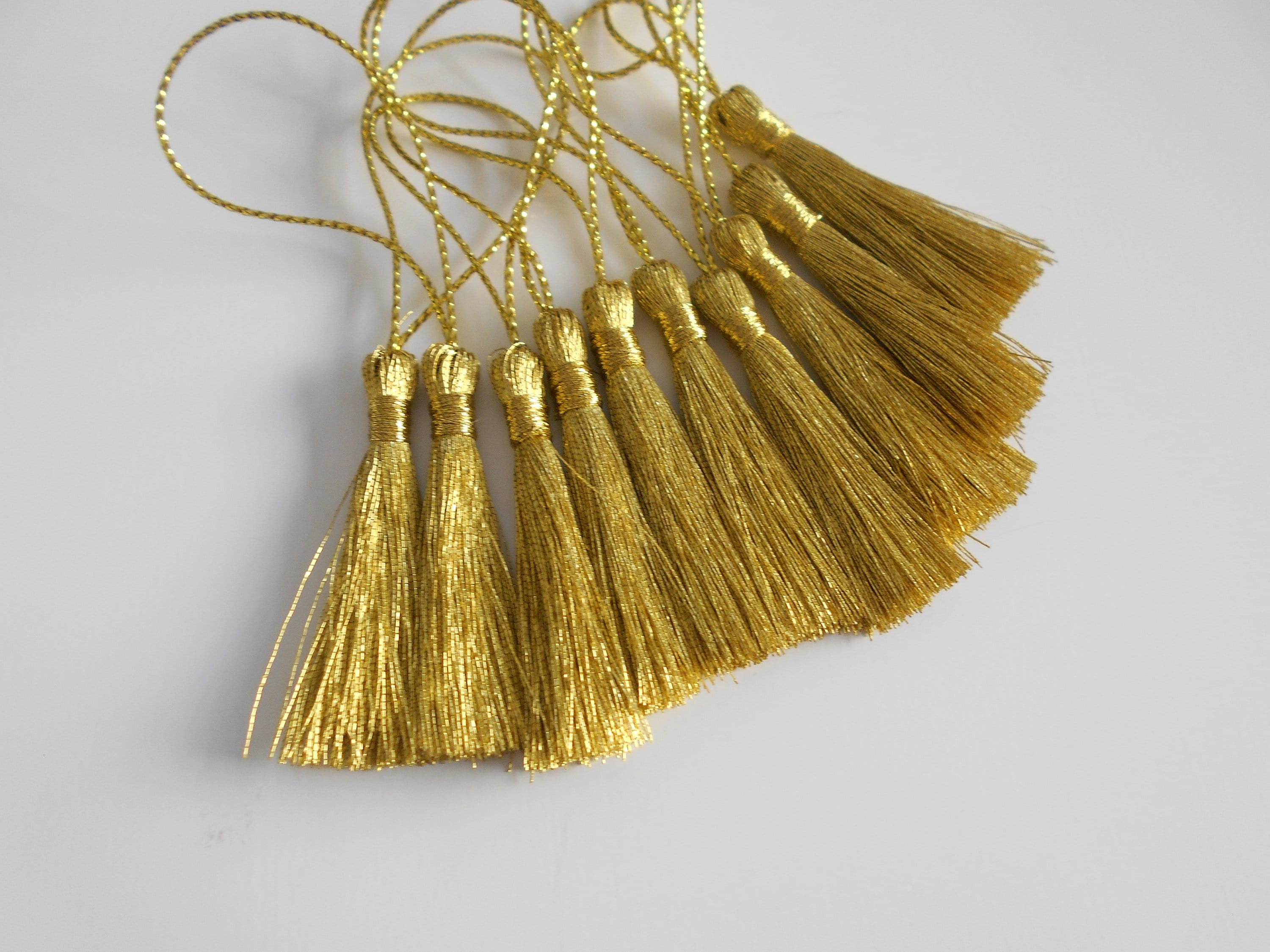 10 x Metallic Gold oder Silber Quasten Troddel / Quasten | Etsy