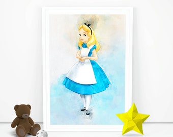 Alice in wonderland wall art | Etsy