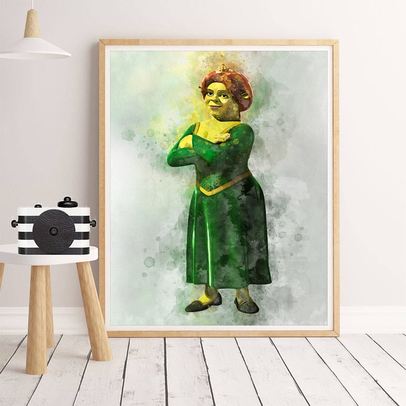 Shrek Print Princess Fiona decor Shrek poster Instant Download | Etsy