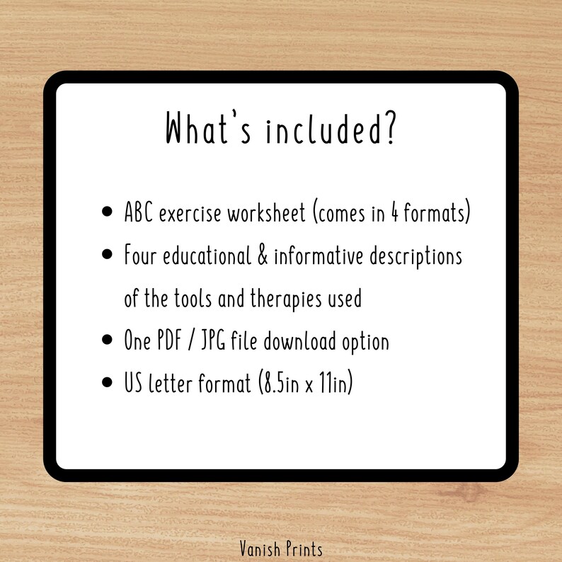 ABC REBT Recovery Exercise Worksheets (pdf and Jpg Download) Dbt and ...