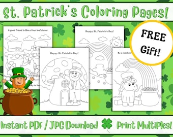 St. Patrick's Day Activity, Coloring Activity, St. Patrick's Day ...