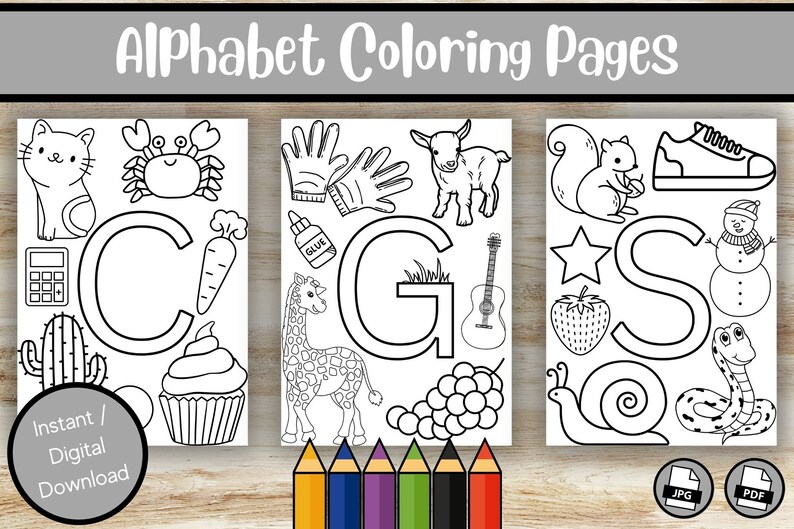 Alphabet Coloring Pages, Kids Printable Abc's, Printable Classroom ...