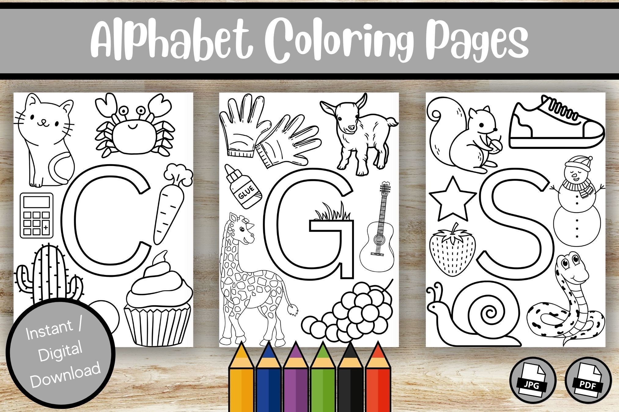 Alphabet Coloring Pages, Kids Printable Abc's, Printable Classroom ...