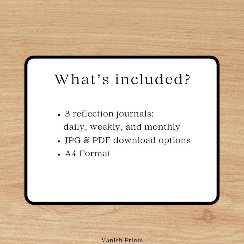 Reflection Journal Bundle: Daily, Weekly, Monthly (JPG and PDF ...