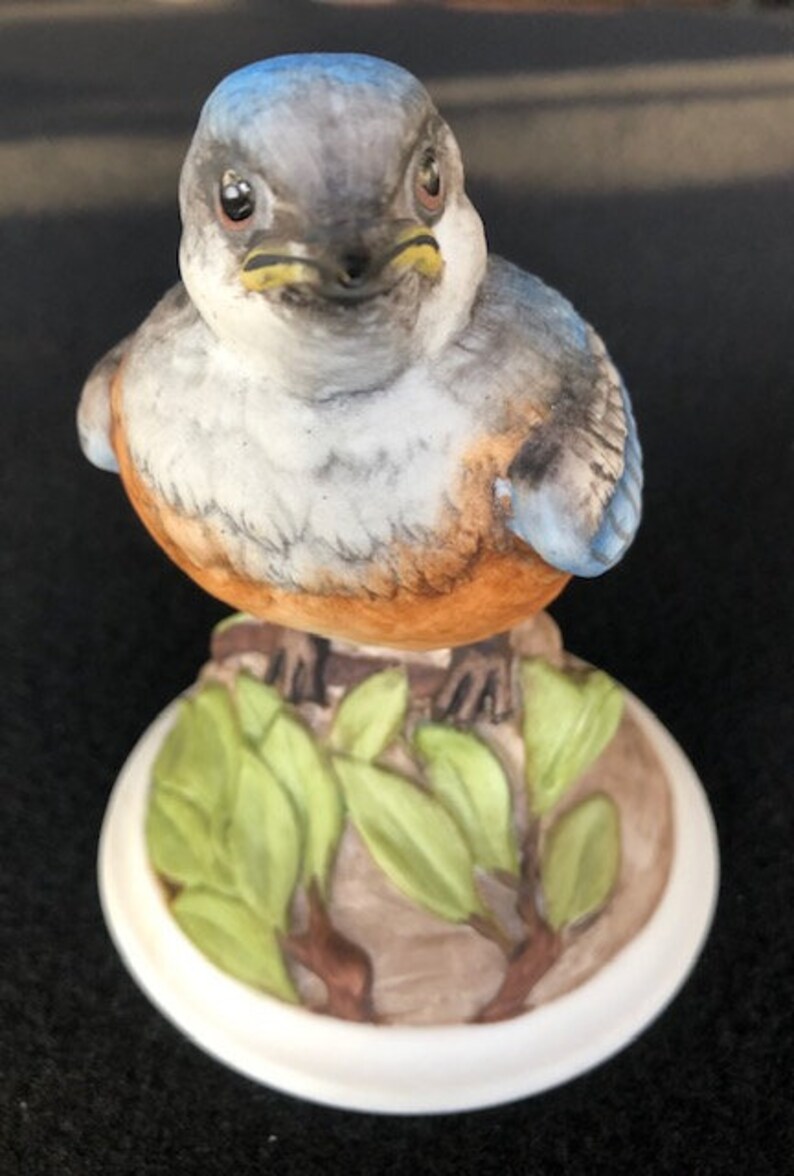 Boehm Vintage Baby Blue Bird 442 Signed Bisque Porcelain - Etsy