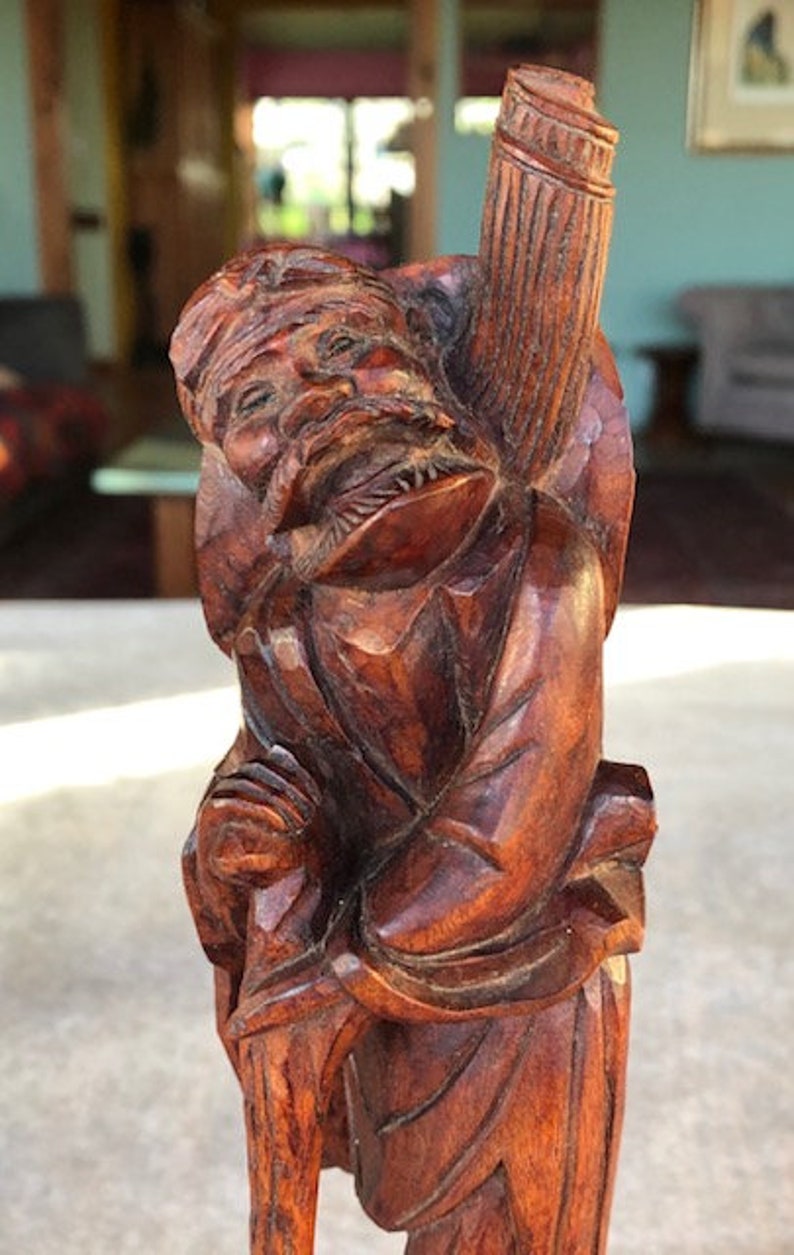 Set of 4 Vintage East Asian Hand Carved Root Carvings / - Etsy