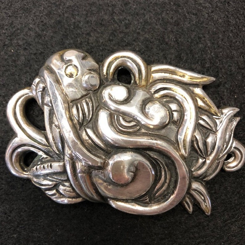 William Spratling Vintage Sterling Silver Signed Mexico Quetzalcoatl ...