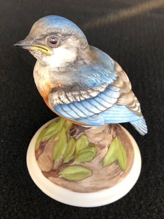 Boehm Vintage Baby Blue Bird 442 Signed Bisque Porcelain - Etsy
