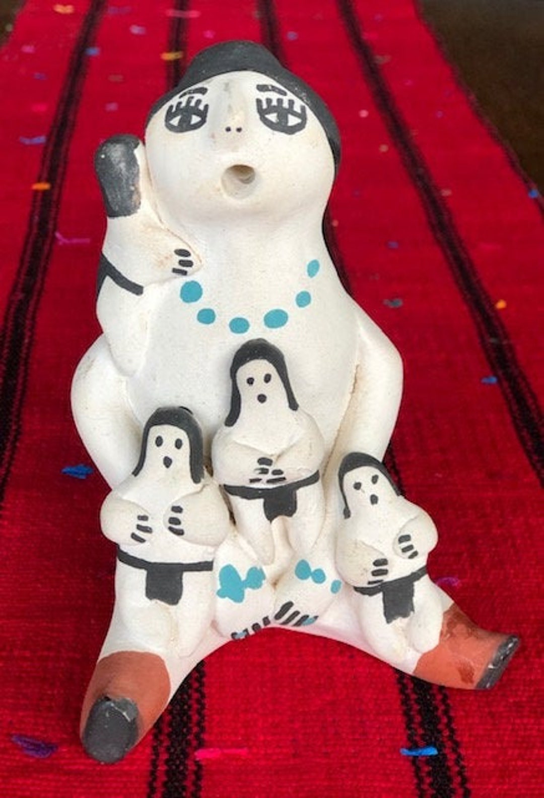 Acoma Pueblo One of a Kind Vintage Hand Made Storyteller Pottery With ...