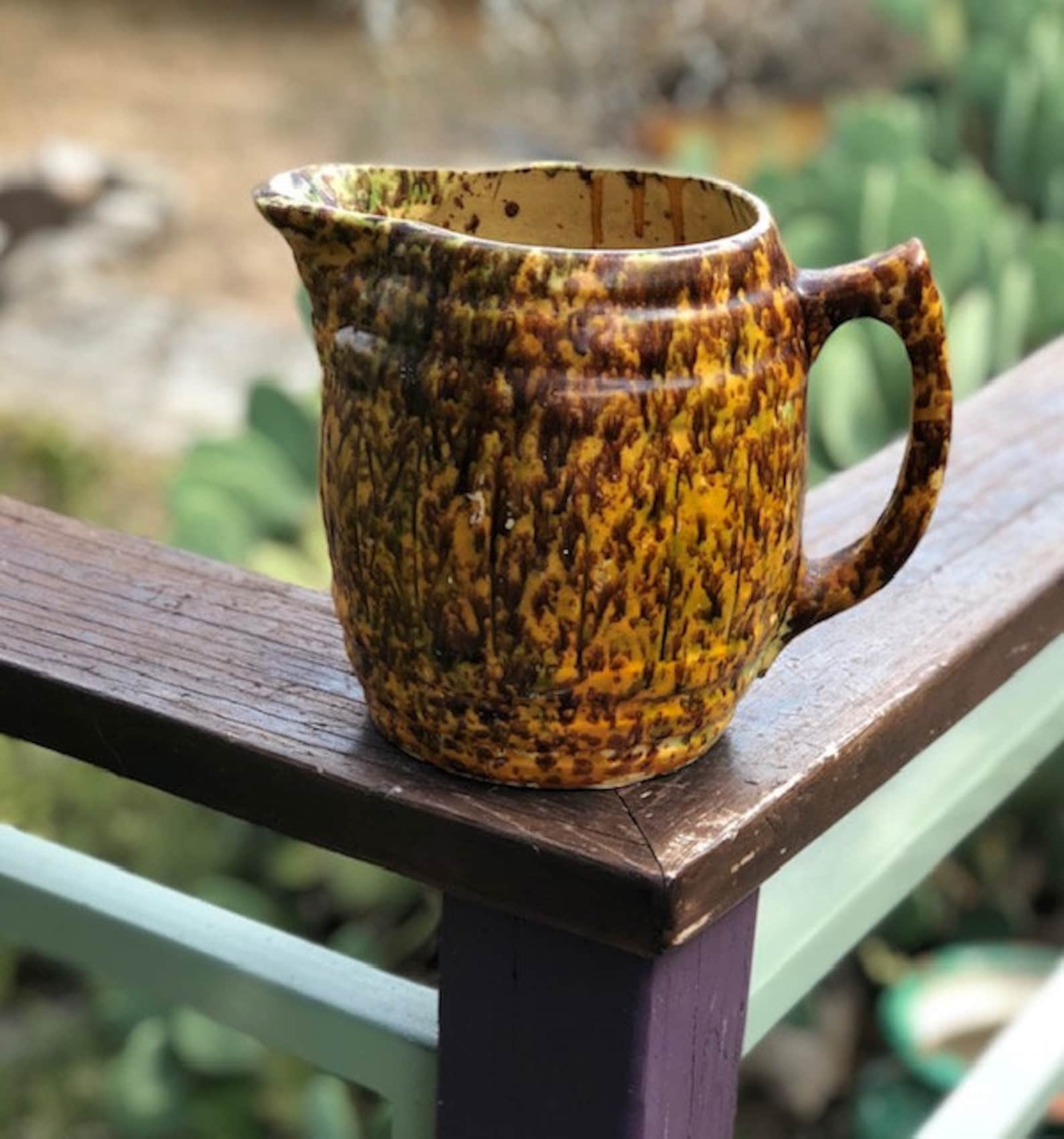 Rare, Vintage Morton Pottery Multi-color Spatterware / Spongeware ...