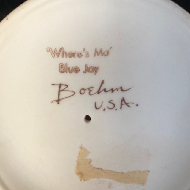 Boehm Vintage Baby Blue Jay where's Ma 436 Signed Bisque Porcelain - Etsy