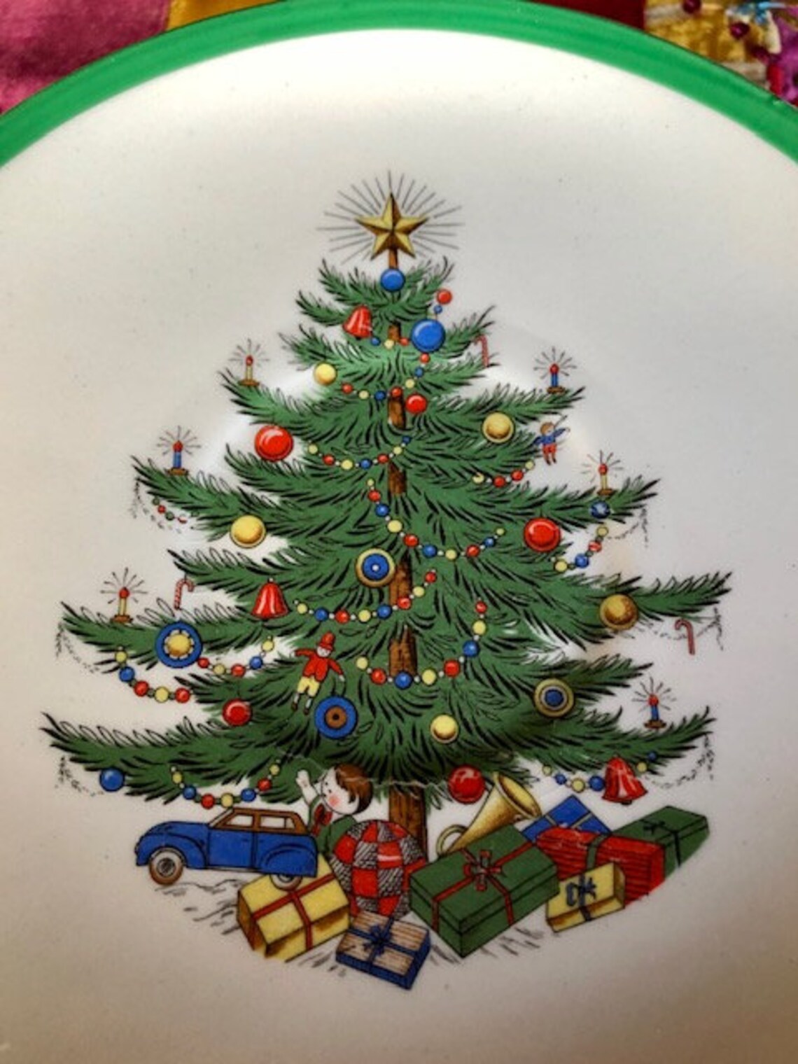Set of 8 Vintage Plummer Ltd. New York Christmas Tree Saucers | Etsy