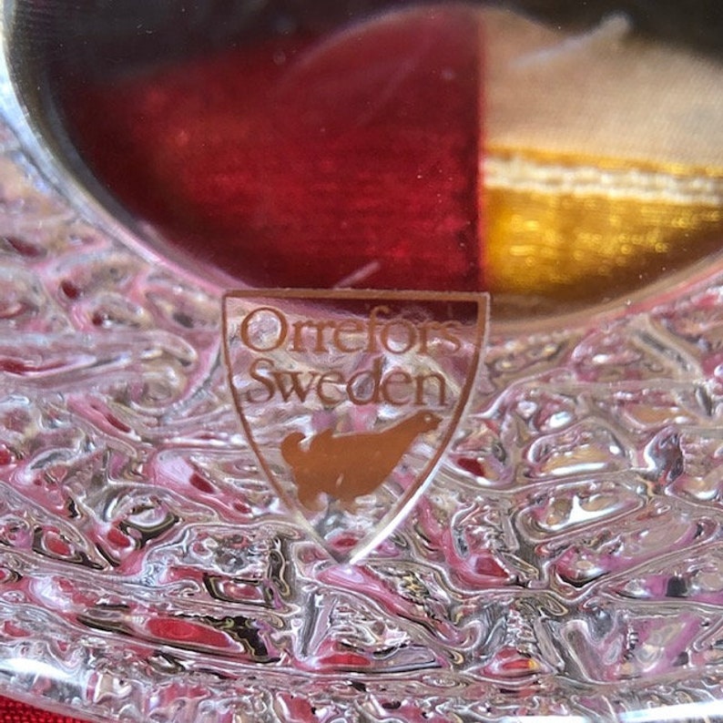 Orrefors Crystal Discus Vintage Candle Holder / Tea Light Holder ...