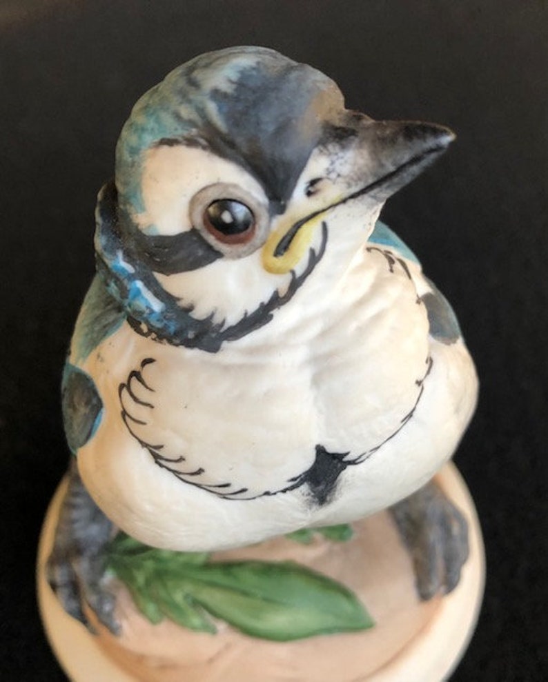 Boehm Vintage Baby Blue Jay "where's Ma" # 436 Signed Bisque Porcelain ...