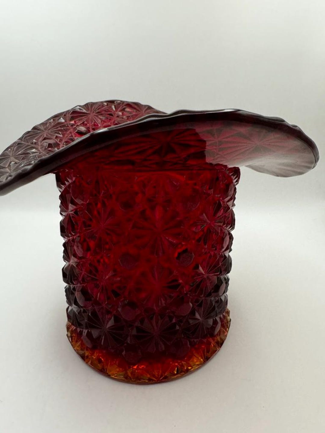 Vintage Daisy and Button Pattern, Fenton Top Hat Celery Vase & Two ...