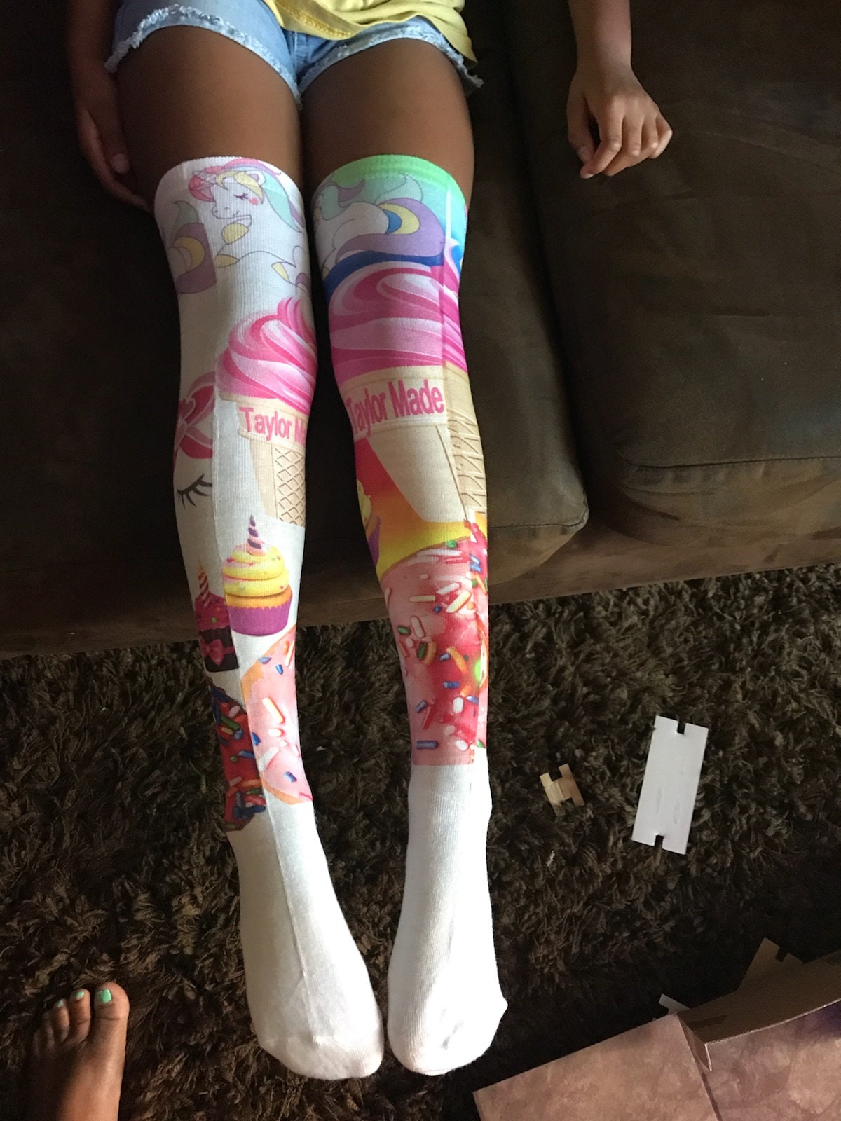 Unicorn Knee High Socks Unicorn Costume Socks Pink Knee High Party Fun ...