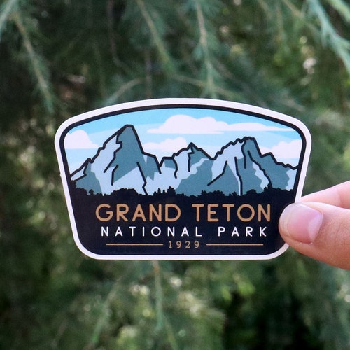 Grand Teton National Park Vinyl Sticker - Etsy