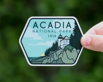 Acadia National Park Vinyl Sticker | Etsy