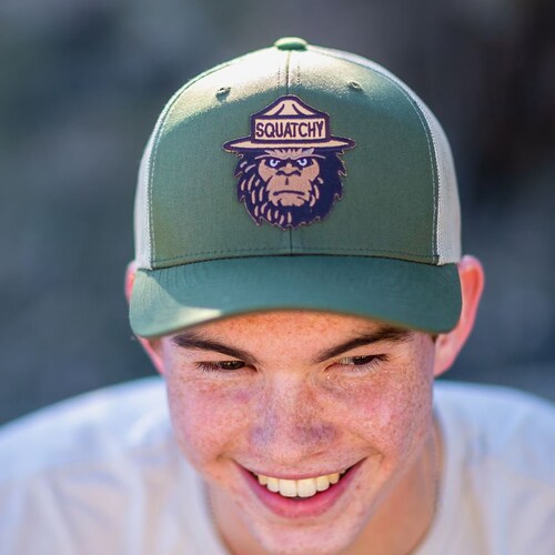 Bigfoot Squatchy Retro Trucker Hat Snapback Cap for - Etsy