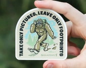 Take Only Pictures Leave Only Footprints Bigfoot Sticker - Etsy