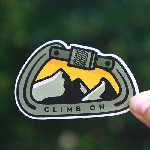 Climb on Rock Climbing Sticker - Etsy