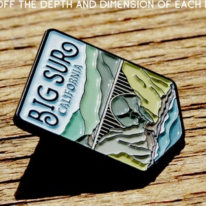 Enamel Pin, Big Sur California | Collectible Lapel Pin | Accessories ...