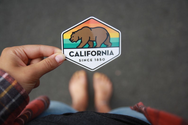 California Bear Waterproof Vinyl Sticker UV Resistant Decal | Etsy