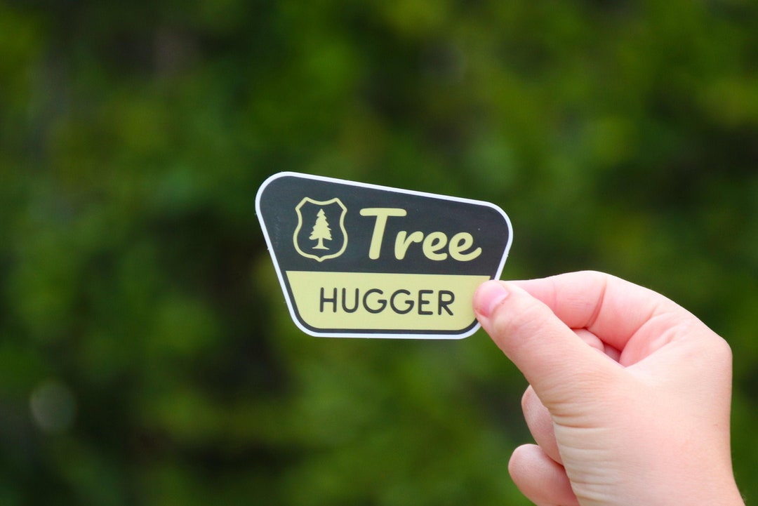 Tree Hugger - Waterproof Vinyl Sticker, UV Resistant Decal - Etsy