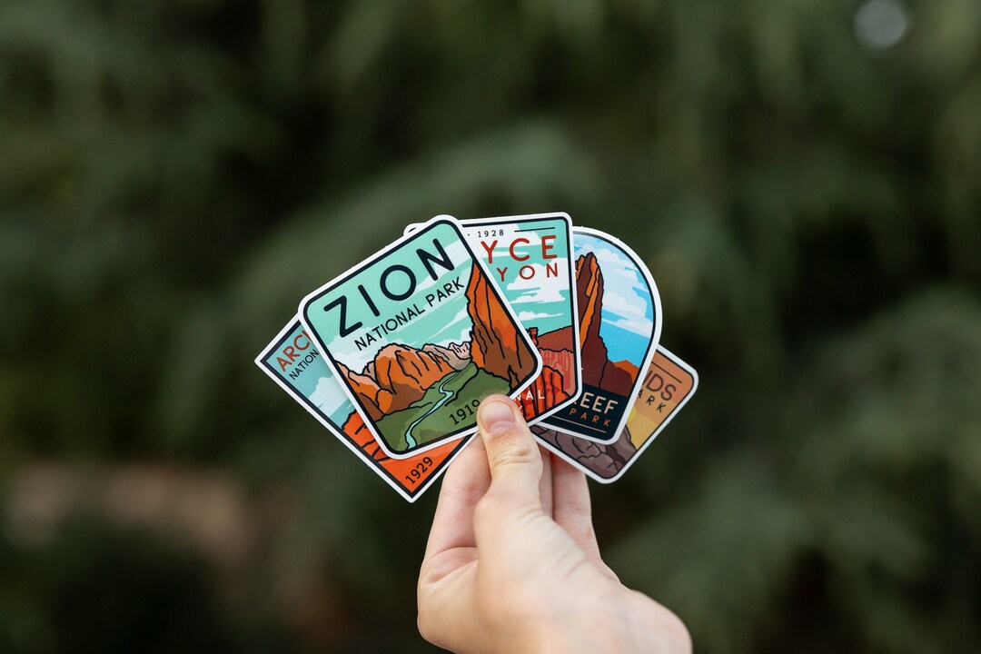 The Mighty 5 Sticker Set | Utah's Five National Parks | Waterproof, UV ...