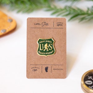 Sasquatch Department Enamel Pin - US Forest Service Lapel Pin - Etsy