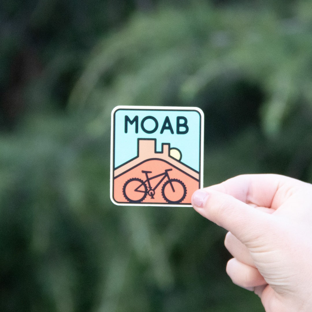 Moab MTB Sticker | Dishwasher Safe Decal | Ride the Red Rocks, Enjoy ...