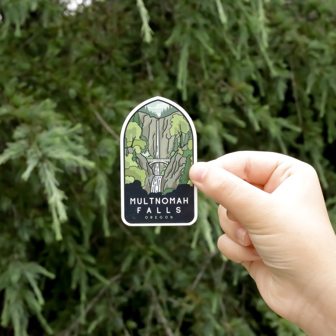 Multnomah Falls Oregon Sticker | Waterproof Vinyl Sticker, UV Resistant ...