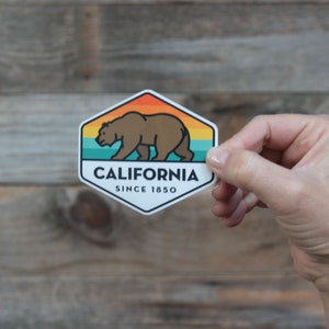California Bear Waterproof Vinyl Sticker UV Resistant Decal | Etsy