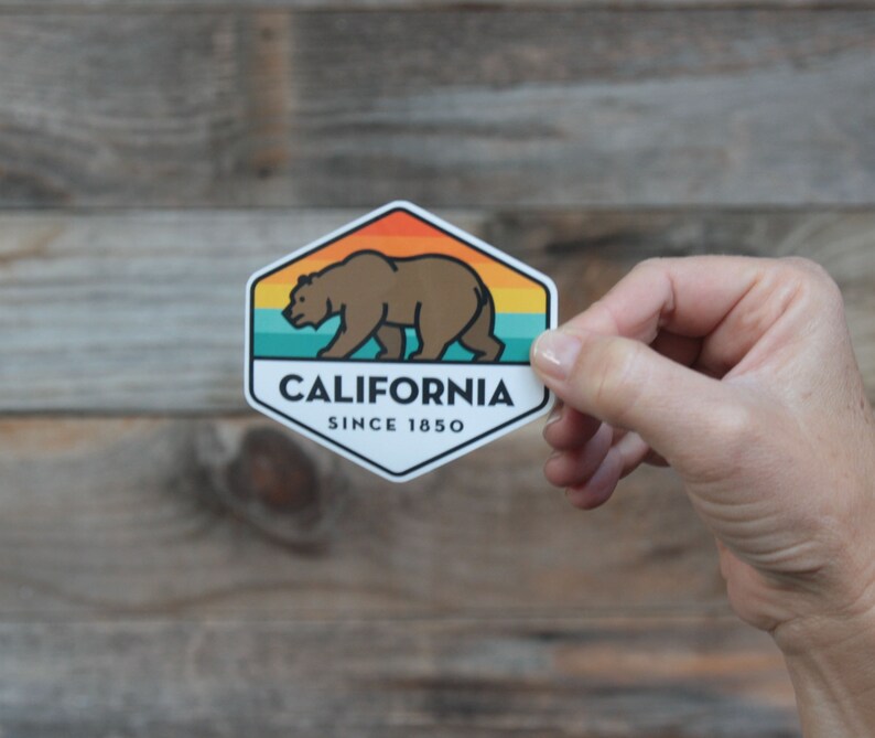 California Bear Waterproof Vinyl Sticker UV Resistant Decal | Etsy