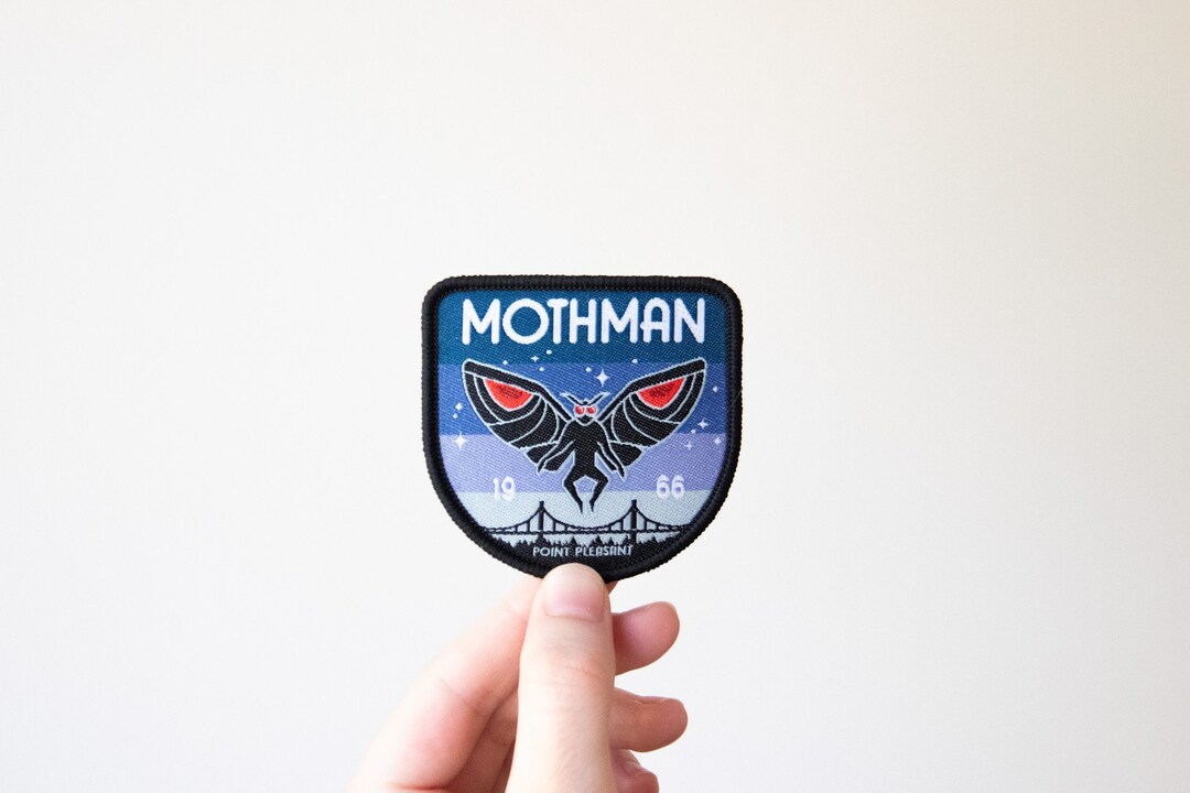 Mothman Woven Patch | Iron on Embroidered Patch | Point Pleasant 1966 - Etsy
