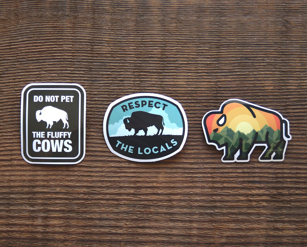 Bison Lovers Sticker Pack - National Park Buffalo Decal - Make Sure ...