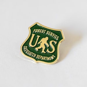 Sasquatch Department Enamel Pin - US Forest Service Lapel Pin - Etsy