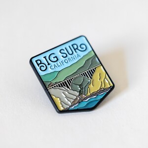 Enamel Pin, Big Sur California | Collectible Lapel Pin | Accessories ...
