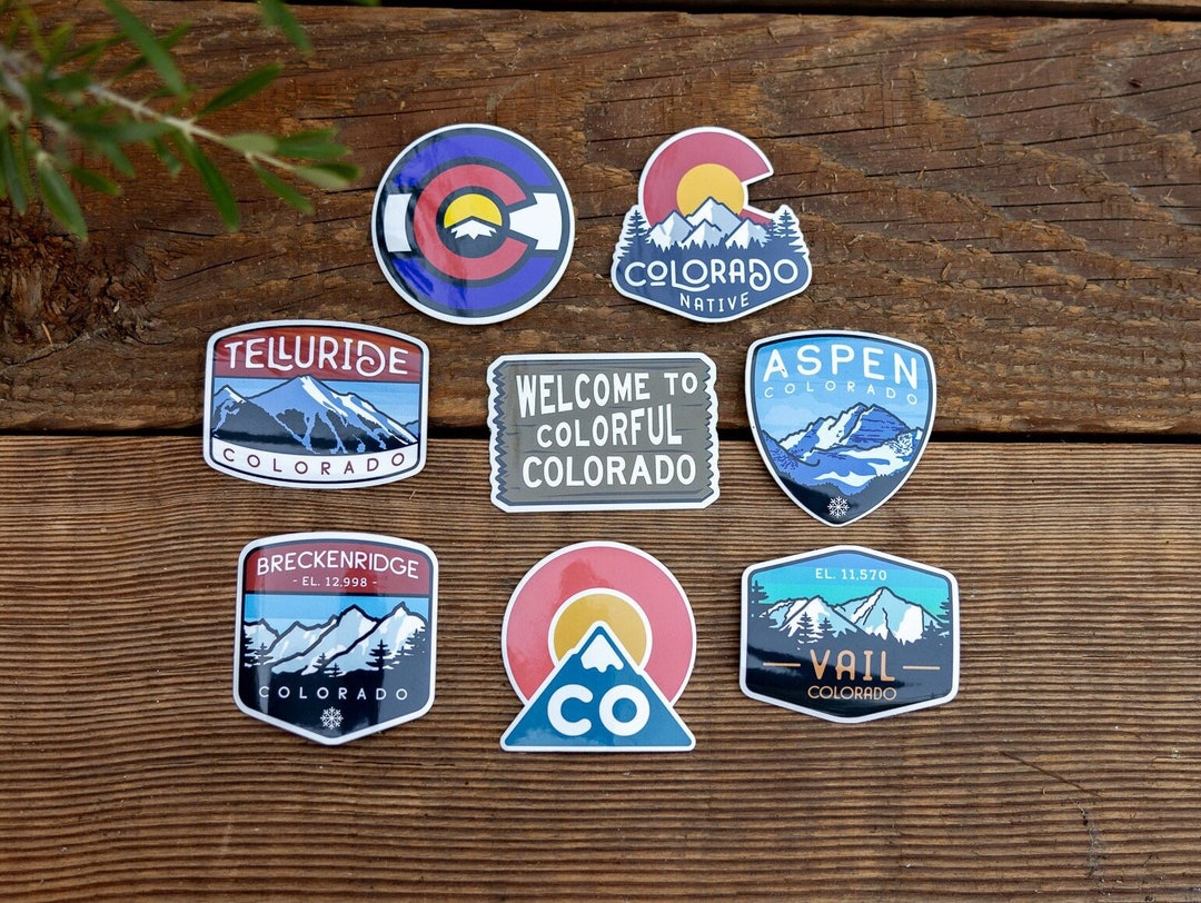 Colorado Sticker Set - Waterproof Vinyl, UV Resistant Decal - for ...