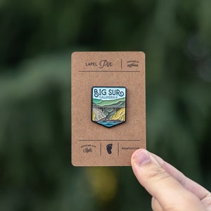 Enamel Pin, Big Sur California | Collectible Lapel Pin | Accessories ...