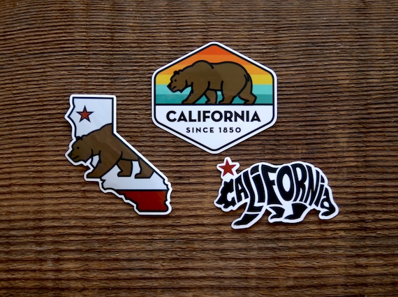 California Sticker Set Laptop Waterbottle Car Window - Etsy