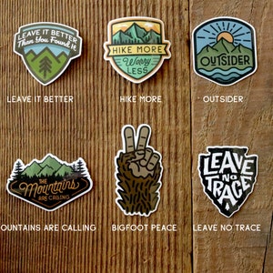 Hike Sticker Set: Waterproof Outdoor Adventure Decals - Etsy