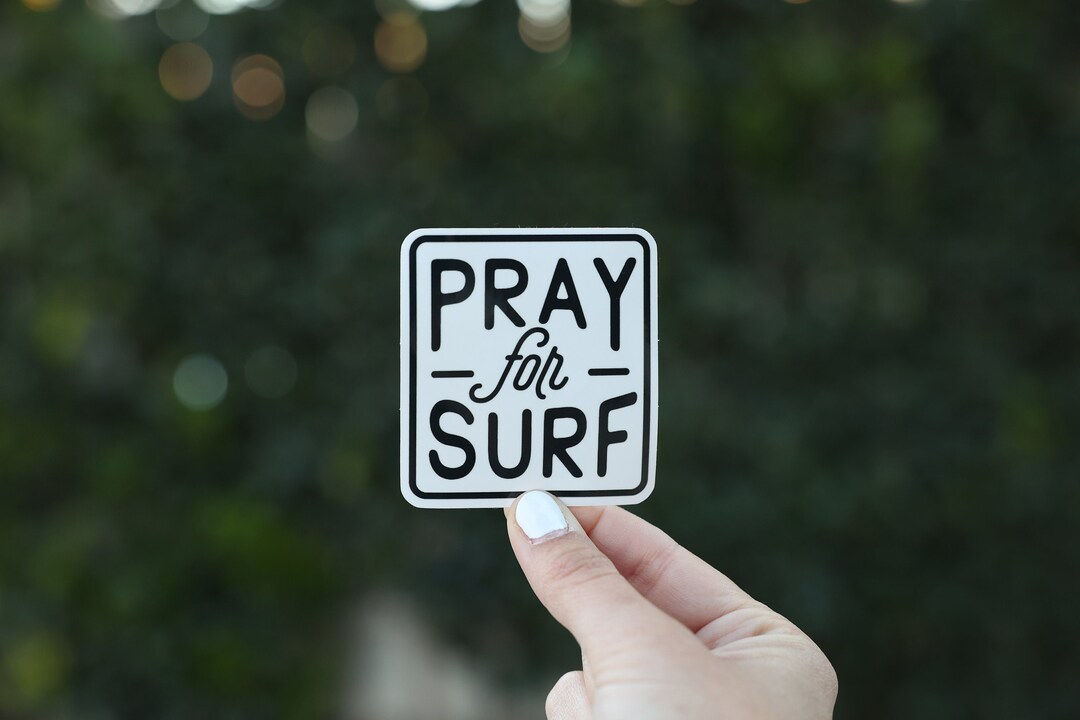 Pray for Surf Sticker | Ocean Decal | for Those Who Love to Surf - Etsy