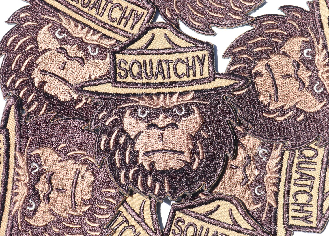 Squatchy Patch Iron on Embroidered Bigfoot Patch Yeti | Etsy